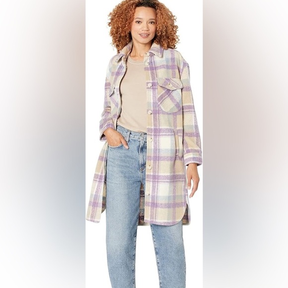 Blank NYC | Jackets & Coats | Blank Nyc Purple Plaid Shacket Jacket ...